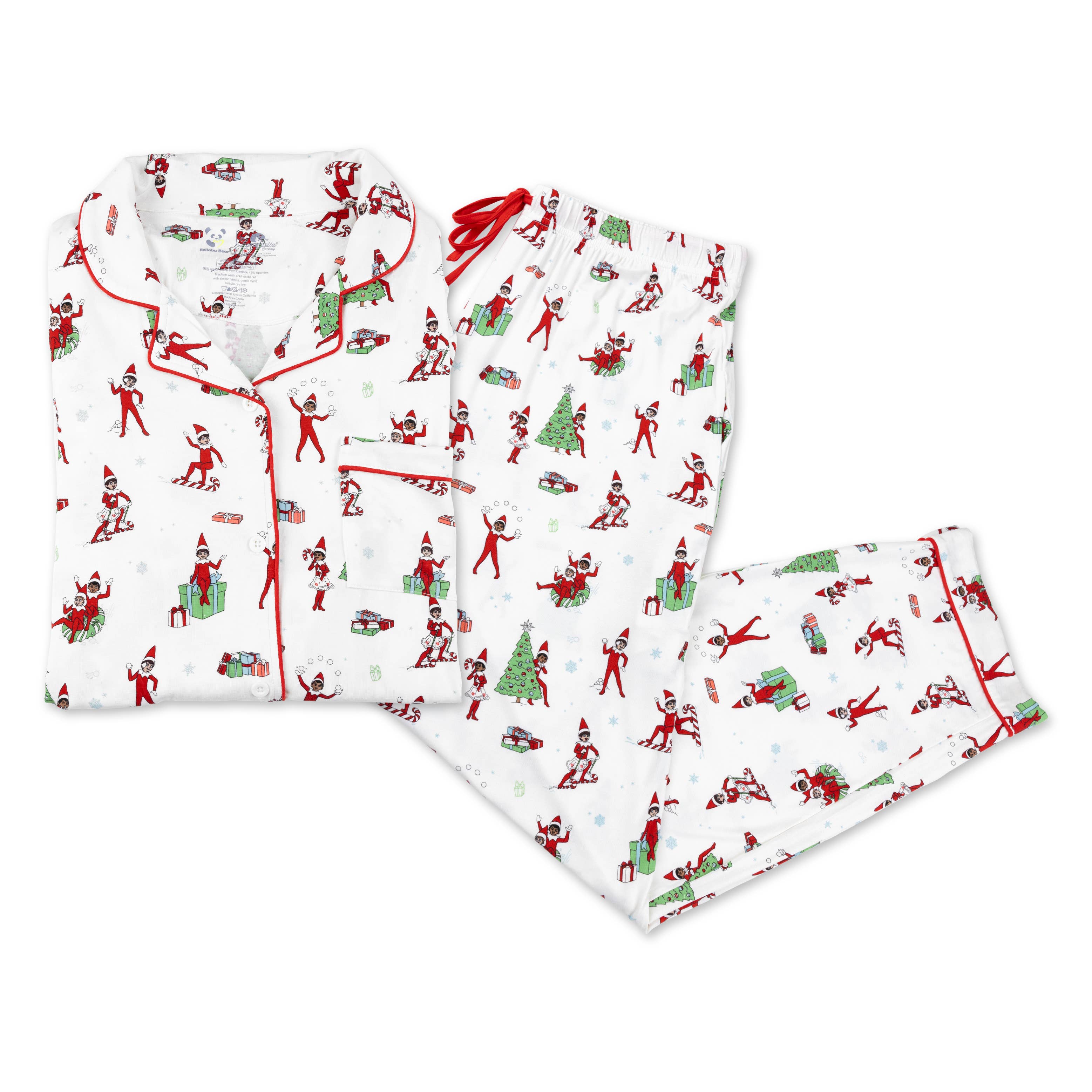 Bellabu Bear - The Elf on the Shelf Bamboo Women's Pajama Set: M ...